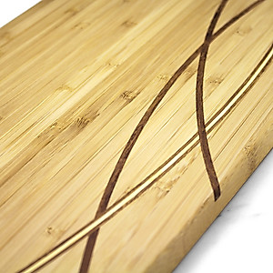 Totally Bamboo Del Mar Extra Large Charcuterie Board and Cheese Serving Platter, 30" x 8.5"
