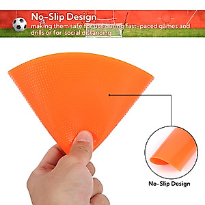 WUSHUANG 10 Inch Poly Vinyl Spot Markers- Non Slip Rubber Agility Markers Flat Field Cones Floor Dots-for Exercise Drills, Sports, Games, Speed Agility Training -10 Pcs