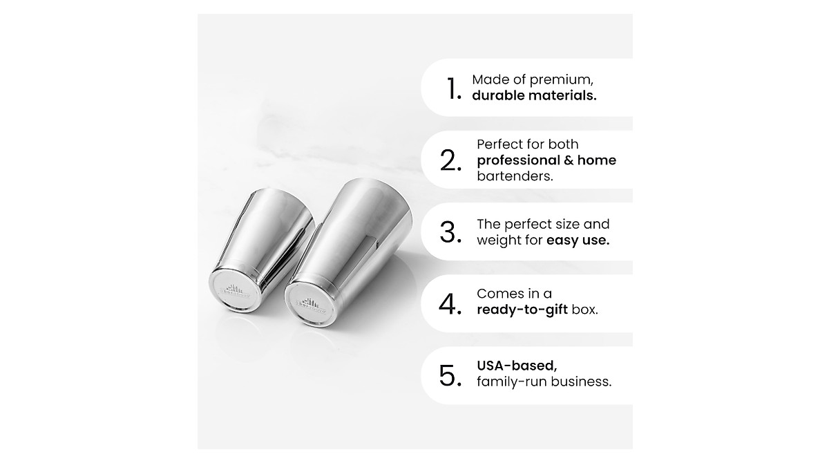 A Bar Above Professional Boston Shakers Set | Premium Cocktail Shakers