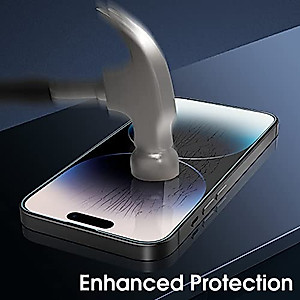 Arae Screen Protector for iPhone 14 Pro, HD Tempered Glass Anti Scratch Work with Most Case, 6.1 inch, 3 Pack