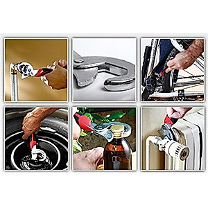 FAMI Adjustable Wrench,Adjustable Spanner, Universal Wrench,Quick Multi-function,New Snap'N Grip 9-32mm 2 packs