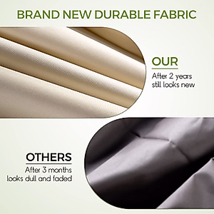 EasyLee 10x12 Gazebo Replacement Canopy, Double Teir Sunshade Polyester Soft Top Cover 10'x12' Gazebo #GF-12S004B-1(Beige)