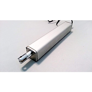SOViK 12V DC 24 inch Stroke Linear Actuator Electric Cylinder with Mounting Brackets Max Force 150 pounds Speed 3/5" per sec Square Tube 7/4"(W) x7/4"(H) (Slotted Shaft End)