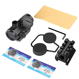 Feyachi Red Dot Sight 4 MOA Red Dot Gun Sight Rifle Scope with 1 inch Riser Mount