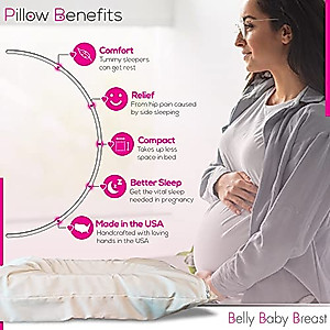 Belly Pillow Pregnancy Pillow | Stomach Sleeper | Belly Down Sleeping Maternity Pillow | Face Down Pillow | Pregnancy Pillows for Sleeping on Stomach | Belly Baby Breast
