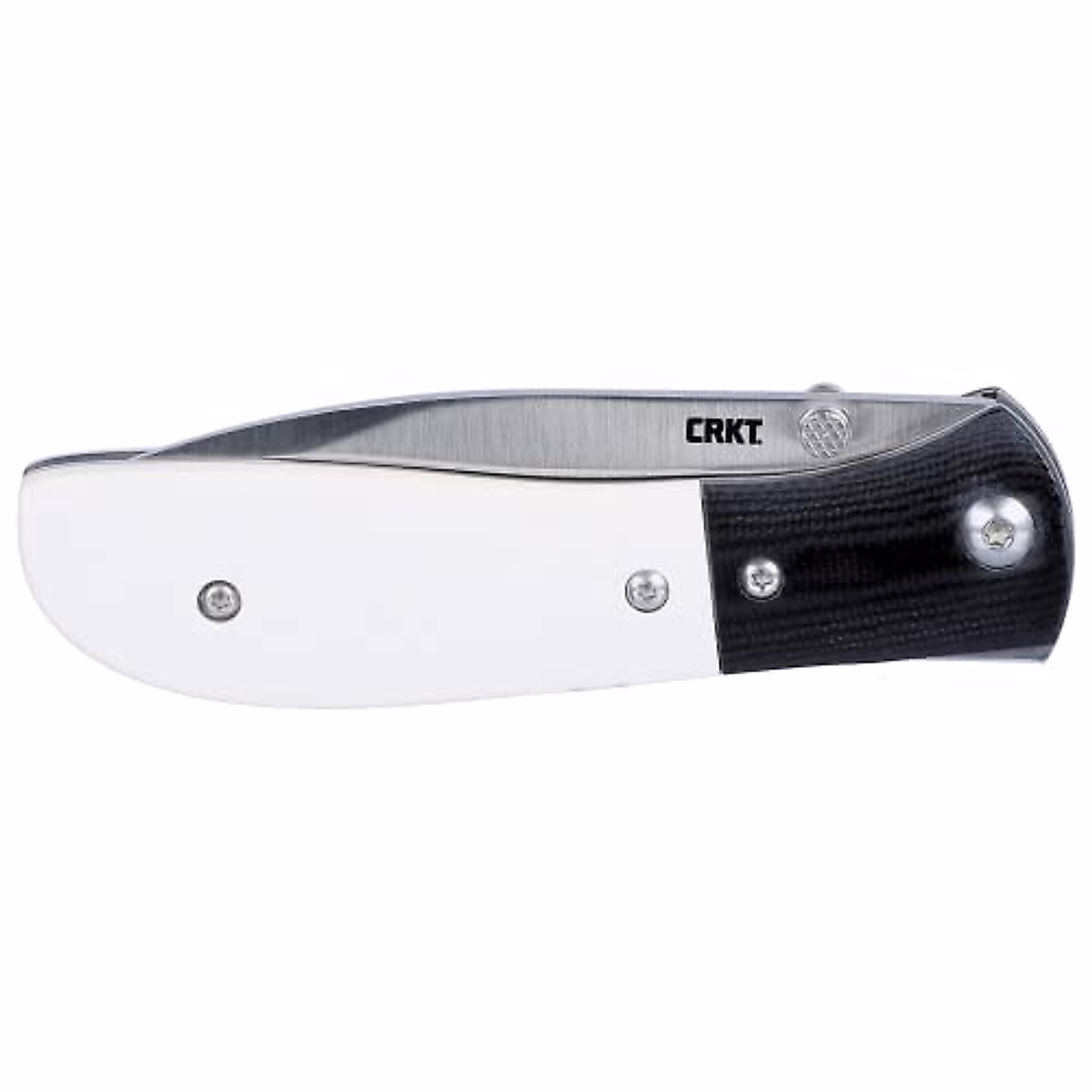 CRKT M4-02M EDC Folding Pocket Knife: Assisted Opening Everyday Carry, Plain Edge, Liner Lock, Resin Infused Fiber Handle w/ G10 Bolster