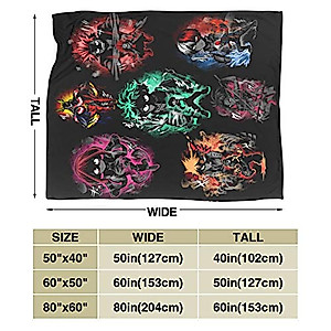 My Hero Academia Collage Anime Plush Flannel Fuzzy Blanket， Throw Blankets for Couch & Bed,Super Soft Warm Blankets for Winter Micro Fleece, Lightweight Cozy Plush Microfiber .80"x60"