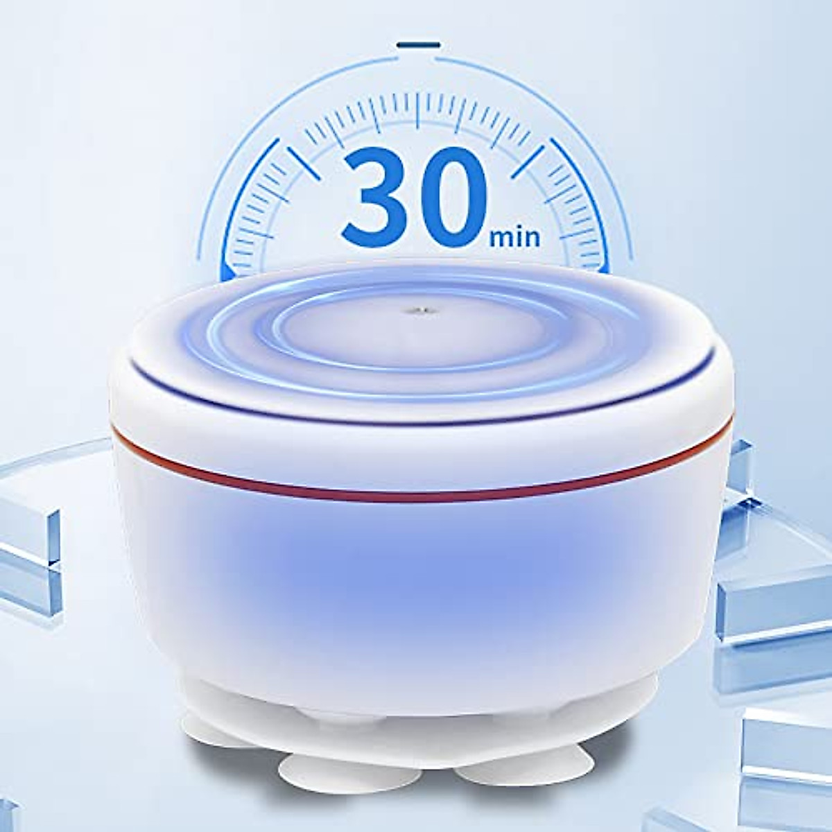 IKASEFU Mini Washer Portable Washing Machine for Socks Underpant, Ultrasonic Turbo Washing Machine for Dorm Home Travel Business Camping, USB Powered, 30 Minute Timer