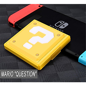 Nintendo Switch&Lite Accessories Game Card Case,Game Card Storage Box with 12 Game Card Slots and 12 Micro SD Card Holders-Question