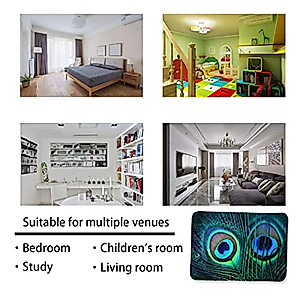Peacock Decor Rugs Beautiful Fantastic Peacock Carpet, Modern Style Living Room Home Decoration Carpet, Suitable for Living Room Bedroom Kitchen Dining Room Non-Slip Washable 80"x60"