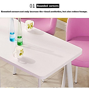 EpuzeR Dining Office Conference Table Set, Reception Meeting Table Coffee Table and 4 Chair, Metal Frame, Wooden Marble top, 60 * 120cm (Color : Black)