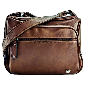 Purse King Magnum Dark Brown Concealed Carry Handbag