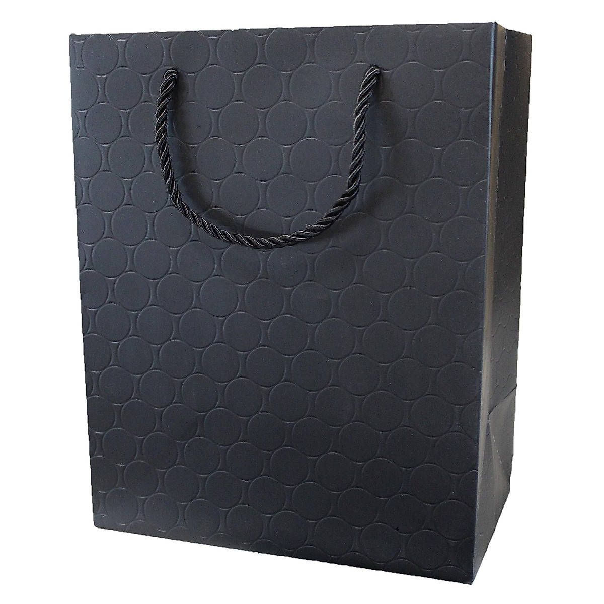 8x10 Black Gift Bags with Handles Medium 12 pcs Luxury Black Paper Shopping Bags 8x5x10 Premium Quality Heavy Duty Modern Fancy Matte Elegant Embossed Wedding Guests Birthday Bridal Baby Shower Merchandise