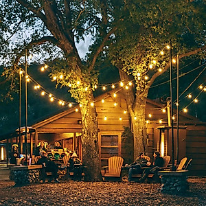 Minetom 20Pack S14 Replacement Light Bulbs - 11 Watt Warm Incandescent Edison Light Bulbs with E26 Medium Base for Commercial Grade Outdoor Patio String Lights