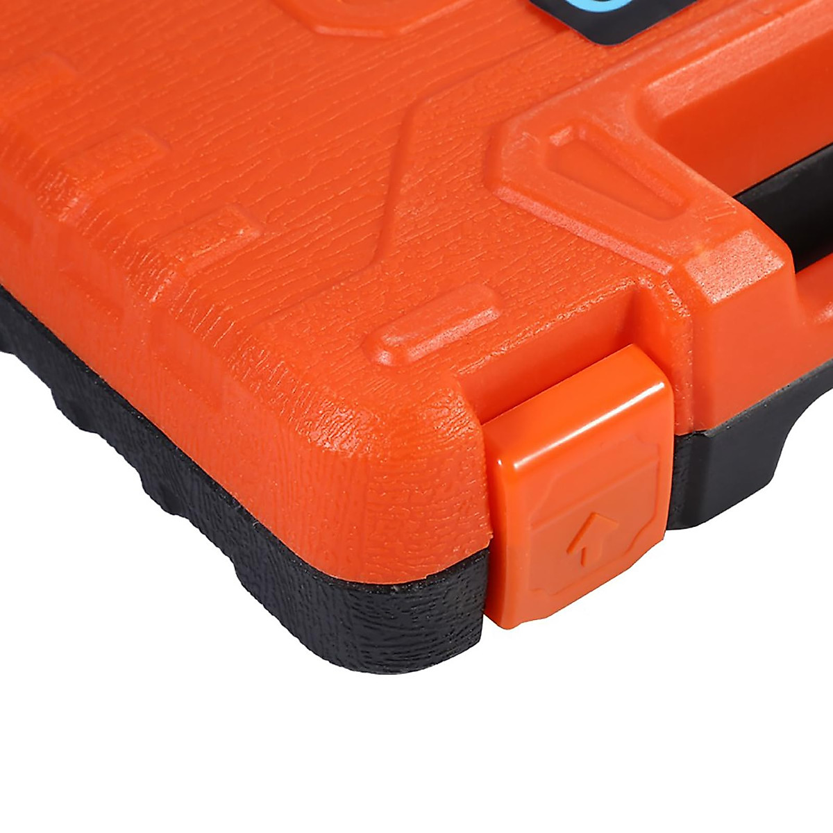 GOTOTOP 46 Piece Socket Wrench Set 1/4 Drive Metric Extension Bar with Box, CR V Steel