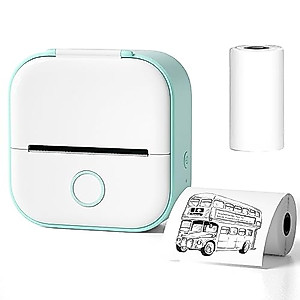 soputry Mini Pocket Printer, 2023 New Inkless Sticky Note Printer Bluetooth Sticker Printer, Portable Photo Printer Pocket Thermal Printer for DIY Scrapbook (Green)