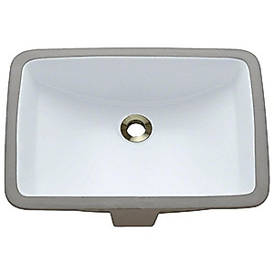 MR Direct u1913-w Sink Undermount Porcelain Bathroom White