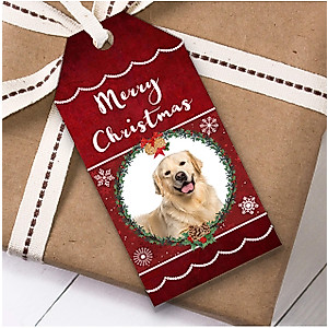 Golden Retriever Dog Christmas Gift Tags (Present Favor Labels)