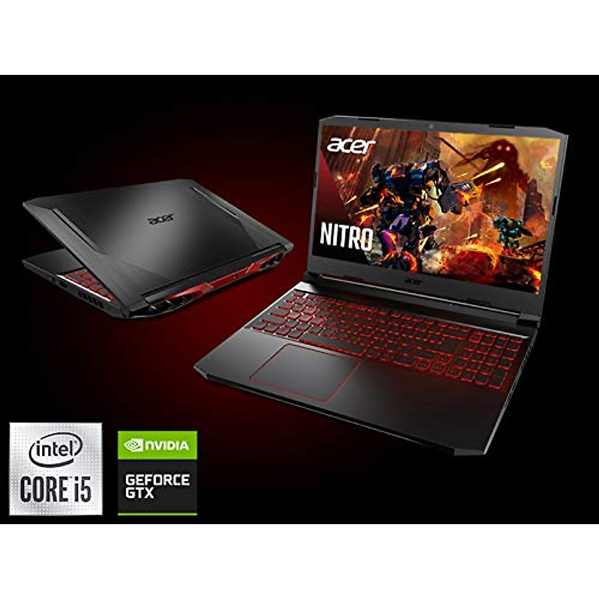 Acer Nitro 5 Gaming Laptop, 10th Gen Intel Core i5-10300H,NVIDIA GeForce GTX 1650 Ti, 15.6" Full HD IPS 144Hz Display, 8GB DDR4,256GB NVMe SSD,WiFi 6, DTS X Ultra,Backlit Keyboard,AN515-55-59KS