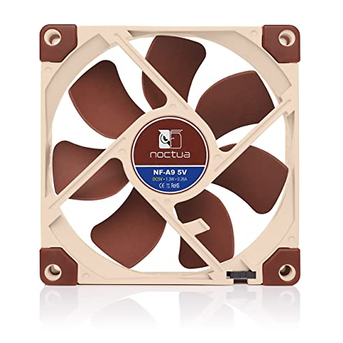 Noctua NF-A9 5V, Premium Quiet Fan with USB Power Adaptor Cable, 3-Pin, 5V Version (92mm, Brown)