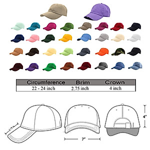 Gelante Baseball Caps Hats 100% Cotton Plain Blank Adjustable Size Wholesale Bulk of 12 Pack.1815-Charcoal-12PC