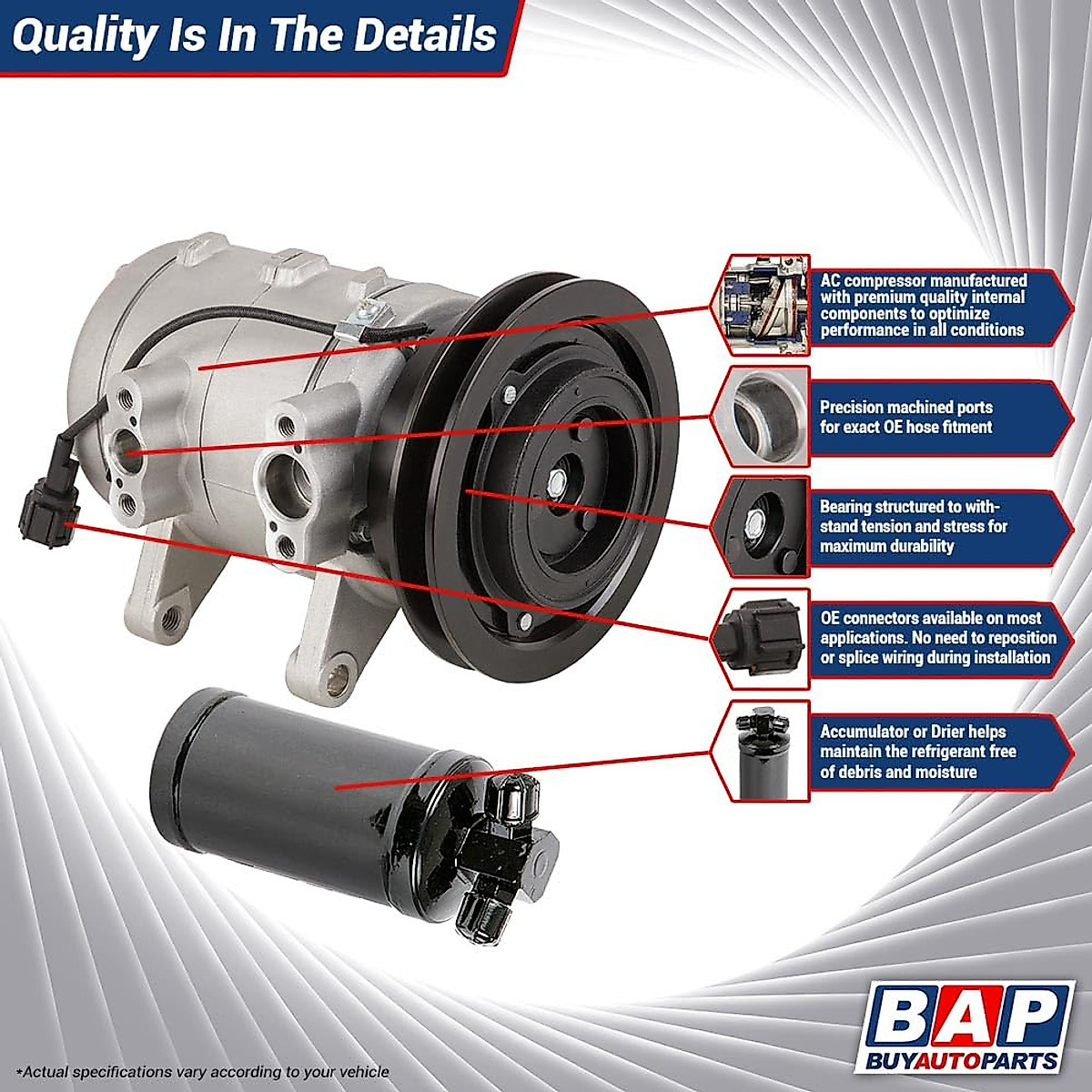 For Volvo S60 2006 2007 2008 2009 AC Compressor w/A/C Drier - BuyAutoParts 60-89023R2 New