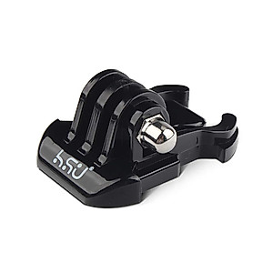 HSU Quick Release Buckle Clip Basic Base Mount, Long Thumb Screw Accessory Kit for GoPro Hero 13 12 11 10 9 8 7 6 5 4 3+ 3 AKASO Campark and Other Action Cameras (4 Pack, Black)