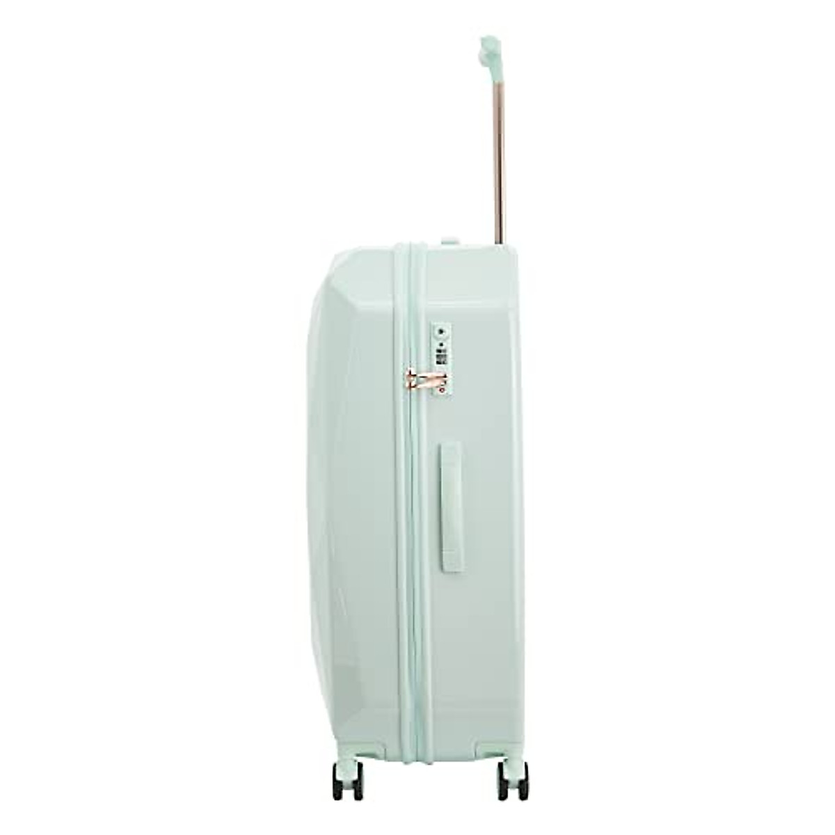 kensie Women's 3D Gemstone TSA Lock Hardside Spinner Luggage, Mint, 20-Inch Carry-On