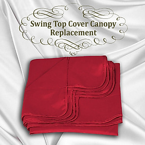 BenefitUSA Canopy ONLY Swing Chair Awning Outdoor Swing Cover Outdoor Patio Swing Canopy Replacement Porch Top Cover for Seat Furniture (65"x45", Burgundy)