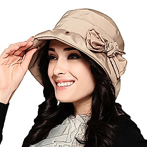 Maitose™ Women's Waterproof Windproof Bucket Hat Beige