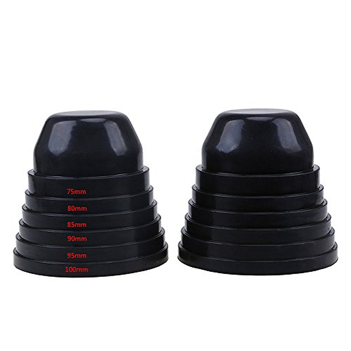 KOOMTOOM LED Headlight Dust Cover Rubber Seal Cap LED Xenon Flexible Car Headlight Dustproof Housing Shell Cap 75mm 80mm 85mm 90mm 95mm 100mm, 2 Pack
