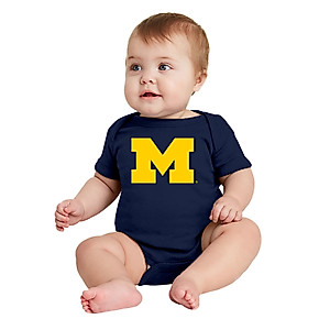 UGP Campus Apparel YC02 - Michigan Wolverines Primary Logo Creeper Infant Creeper Bodysuit - Newborn - Navy