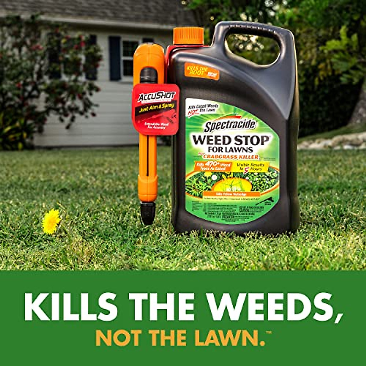 Spectracide Weed Stop For Lawns Plus Crabgrass Killer, AccuShot Sprayer, 1.33 gallon