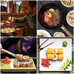 5 Pieces Reusable Chopstick Helper Training Chopsticks Hinges Connector Training Chopstick for Adults, Beginner, Trainers or Learner (Black)