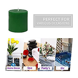 Zest Candle Pillar Candle, 3 by 3-Inch, Hunter Green