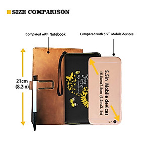 SCRAWLGOD Butterfly Women Wallets RFID Blocking Leather Wristlet Zipper Around Organizer Large Travel Card Holder Purse