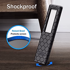 Fintie Protective Case for Samsung Smart Solar Cell Remote Control 2021 BN59-01357 BN59-01363, Light Weight Kids-Friendly Anti Slip Shock Proof Silicone Cover, Black