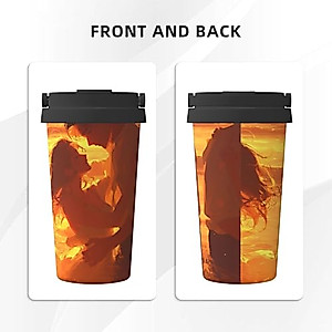 WANGXUEE Beach sunset Print 500ml Stainless Steel Travel Tumbler Double Wall Vacuum Insulated Coffee Mug