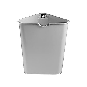 Ljyutihgljt Garbage Cans, Plastic Triangle Trash Can Without Cover Kitchen Bathroom Living Room Home Corner Bedroom Tube (Color : Gray)