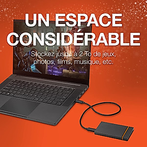 Seagate FireCuda Gaming SSD, 2TB, External SSD, USB-C USB 3.2 Gen 2x2 NVMe, for PC Laptop (STJP2000400)