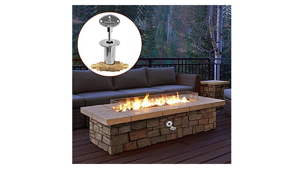 EXCELFU Propane Fire Pit Kit with Control Valve - Easy Installation