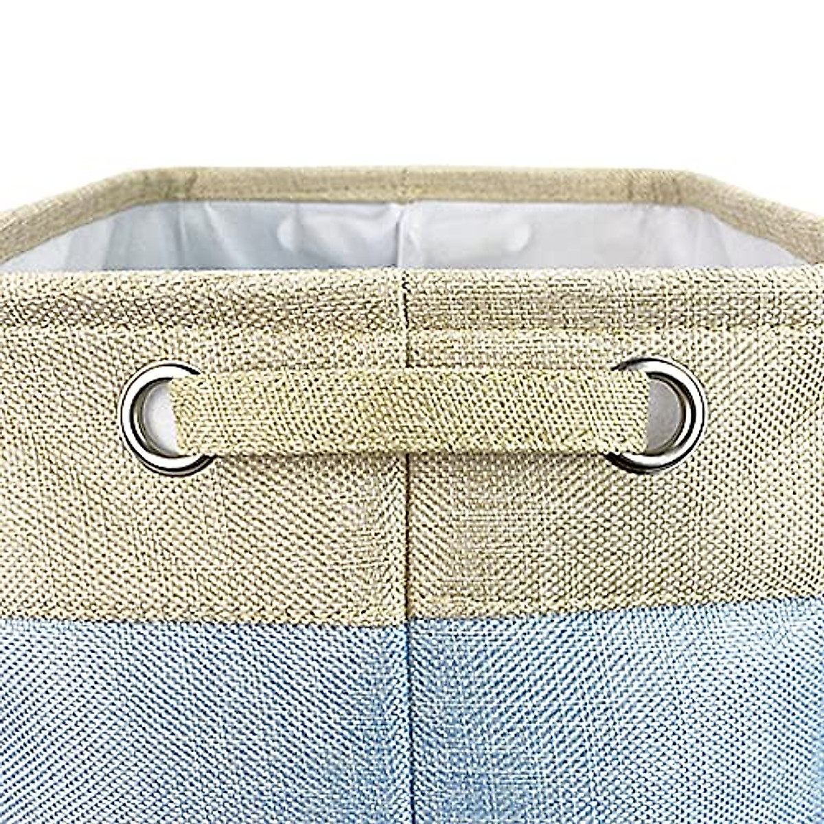 MALIHONG Personalized Foldable Storage Basket with Lovely Dog French Bulldog Collapsible Sturdy Fabric Pet Toys Storage Bin Cube with Handles for Organizing Shelf Home Closet, Blue amd White