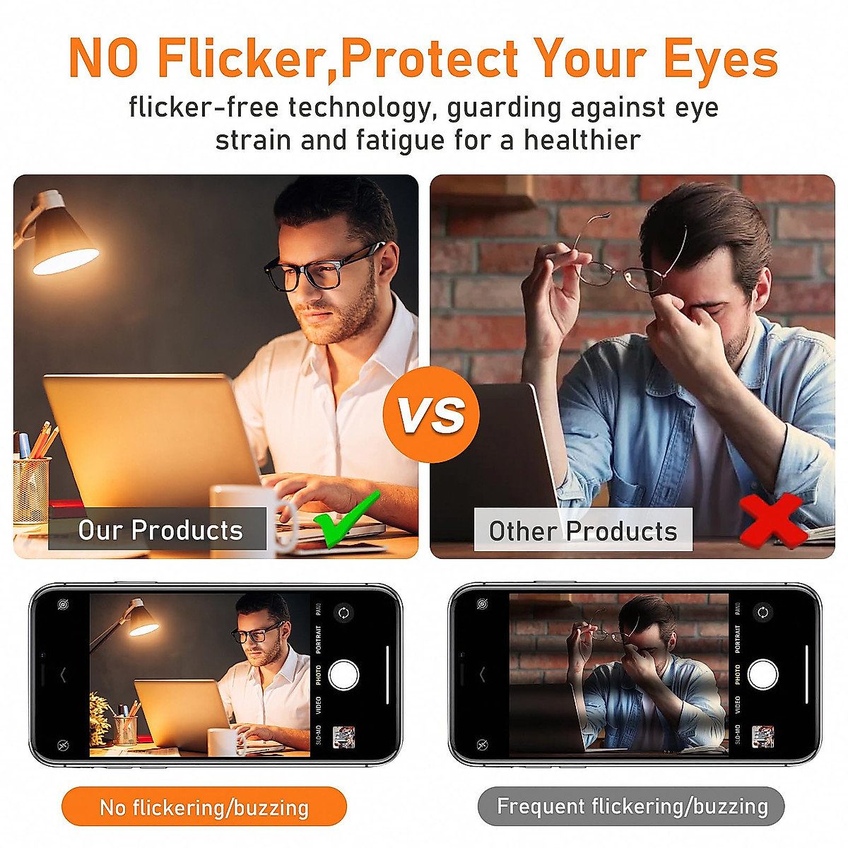 E14 6W G45 Dimmable LED Filament Bulb, 2700K Warm White 900LM Edison Candle Light Bulb, G45 Clear Glass Globe Cover, 60 Watt Equivalent, AC 110V,4-Pack