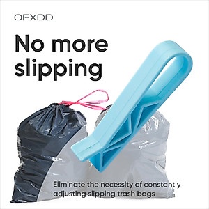 Trash Bag Clips 4 Pcs - Fixation Trash Bag Holder for Trash Can - Anti-Slip Garbage Can Clips Plastic for Kitchen, Washroom