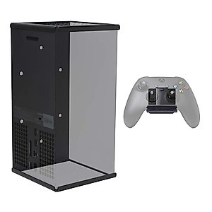 HIDEit Mounts for Xbox Series X and Controller, Steel Mount for Series X and Xbox Controller, Pro Bundle Wall Mount Kit for Xbox Series X and Rubber Dipped Controller Holder, British Registered Design