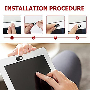 OSALADI Computer Camera 4PCS Webcam Cover Slide Camera Blocker Ultra- Thin Camera Covers Webcam Privacy Shutter Protects for Laptop Cell Phone Tablet PC Notebook Accessory Black Red Pc Camera