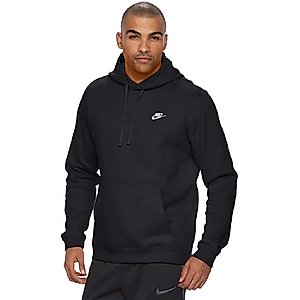 Men's Nike Club Fleece Pullover Hoodie (BLACK, MEDIUM)