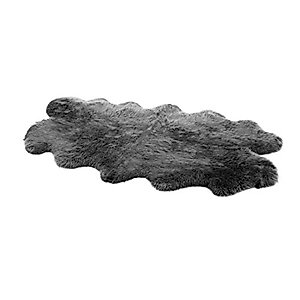 UGG Sheepskin Area Rug 72" L x 48" W x 1" H Grey