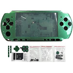 OSTENT Full Housing Shell Faceplate Case Repair Replacement for Sony PSP 3000 Console Color Green