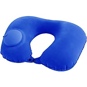 Dufominc Inflatable Travel Neck Pillow for Camping and Traveling Portable U-Shaped Pillow Suitable for Sleep Rest Car Office and Outdoor - Navy Blue